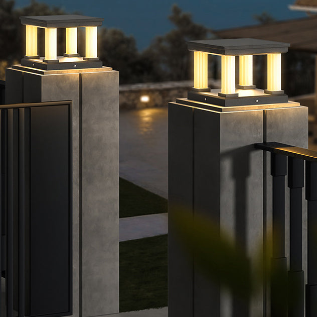 Contemporary Industrial Stainless Steel Square Column LED Waterproof S ...