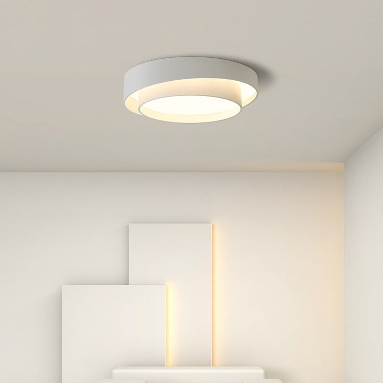 Contemporary Simplicity Two-layer Circle Shade Iron LED Flush Mount Ce ...